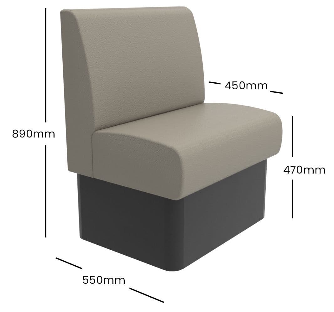 Lifetime Compact Plinth - Quilted - 1800mm Straight Booth Unit